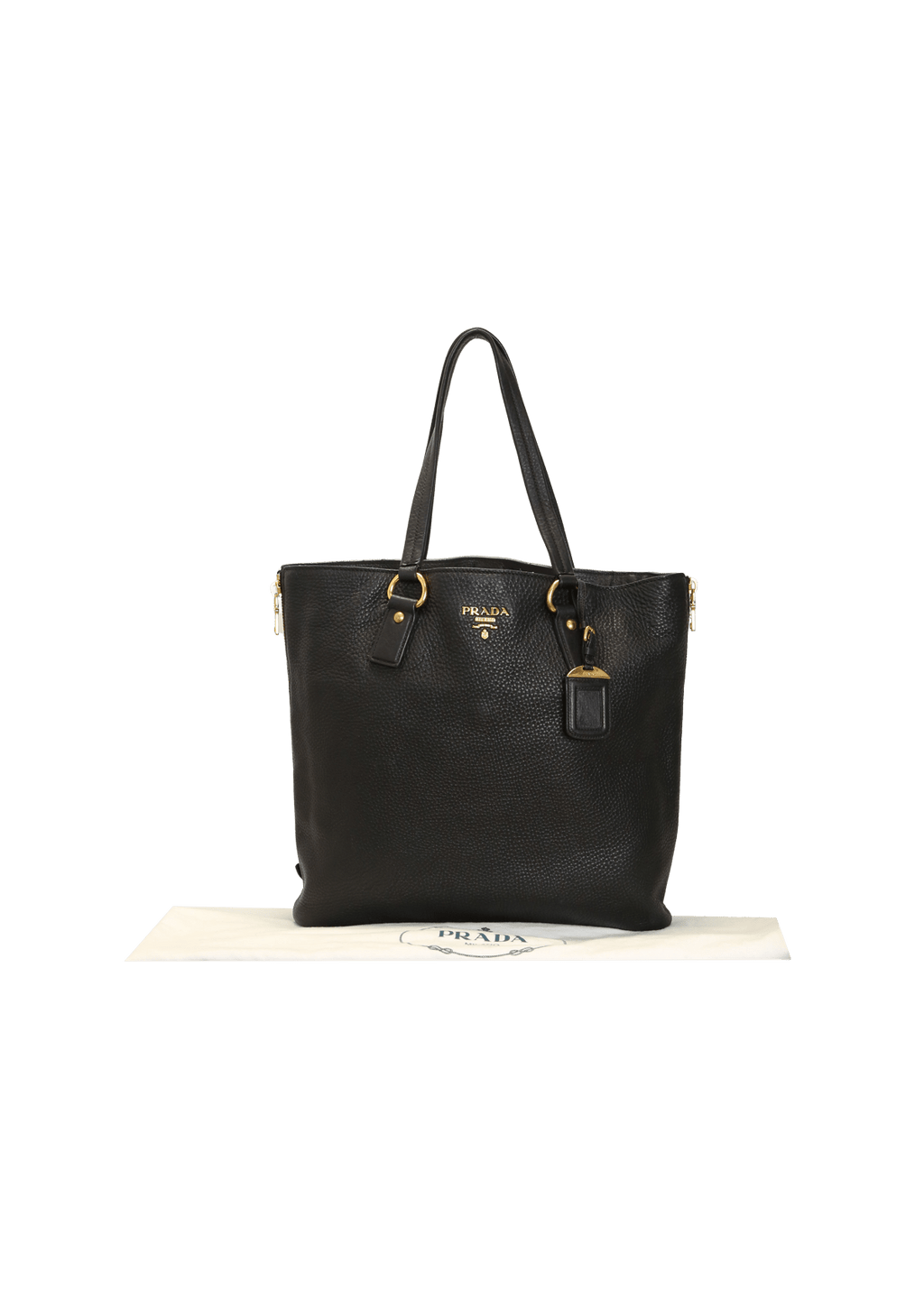 BOLSAS PRADA VITELLO DAINO SIDE ZIP PRETO ORIGINAL – Gringa