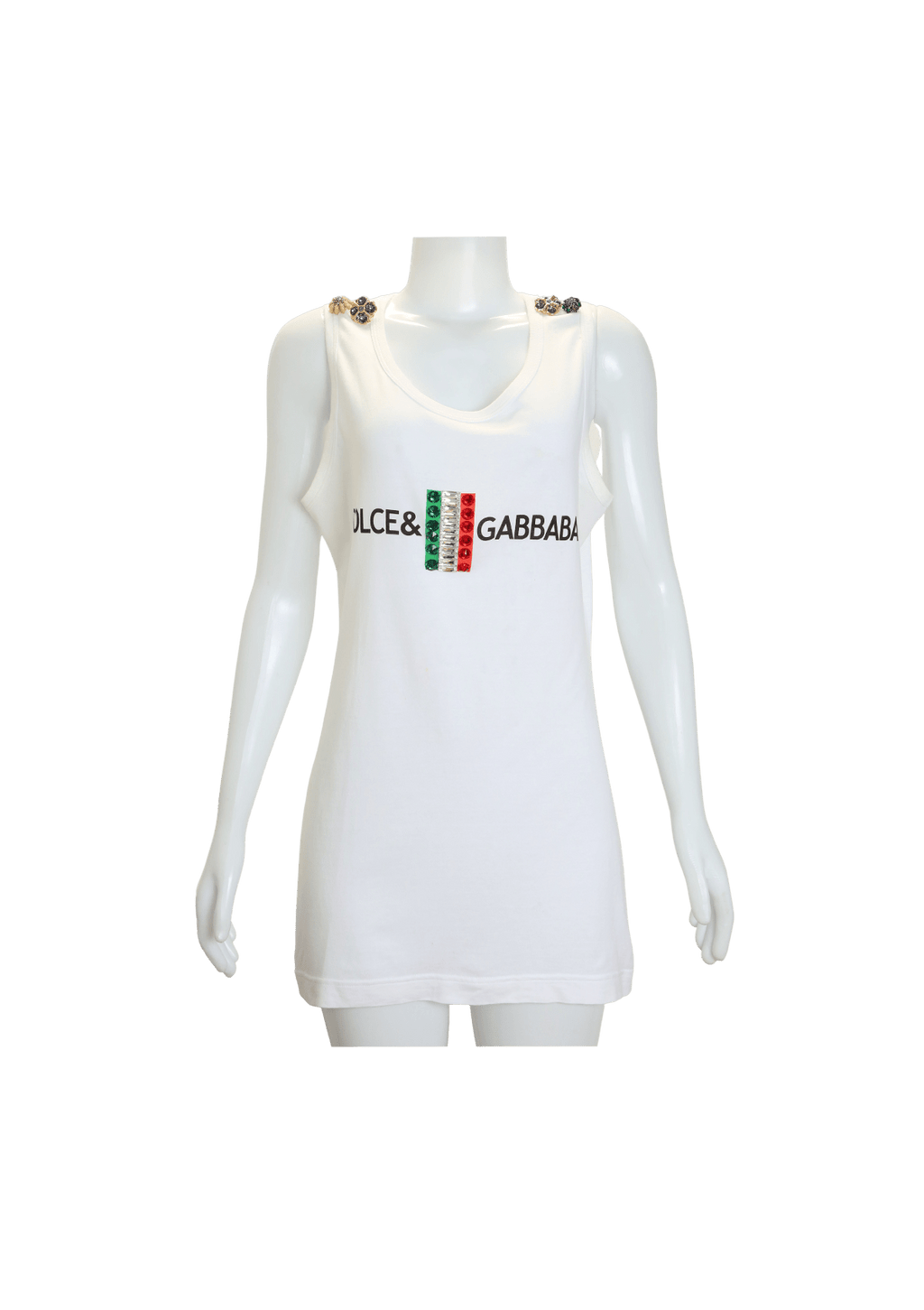 BLUSA DOLCE & GABBANA LOGO SHIRT 38 BRANCO ORIGINAL – Gringa