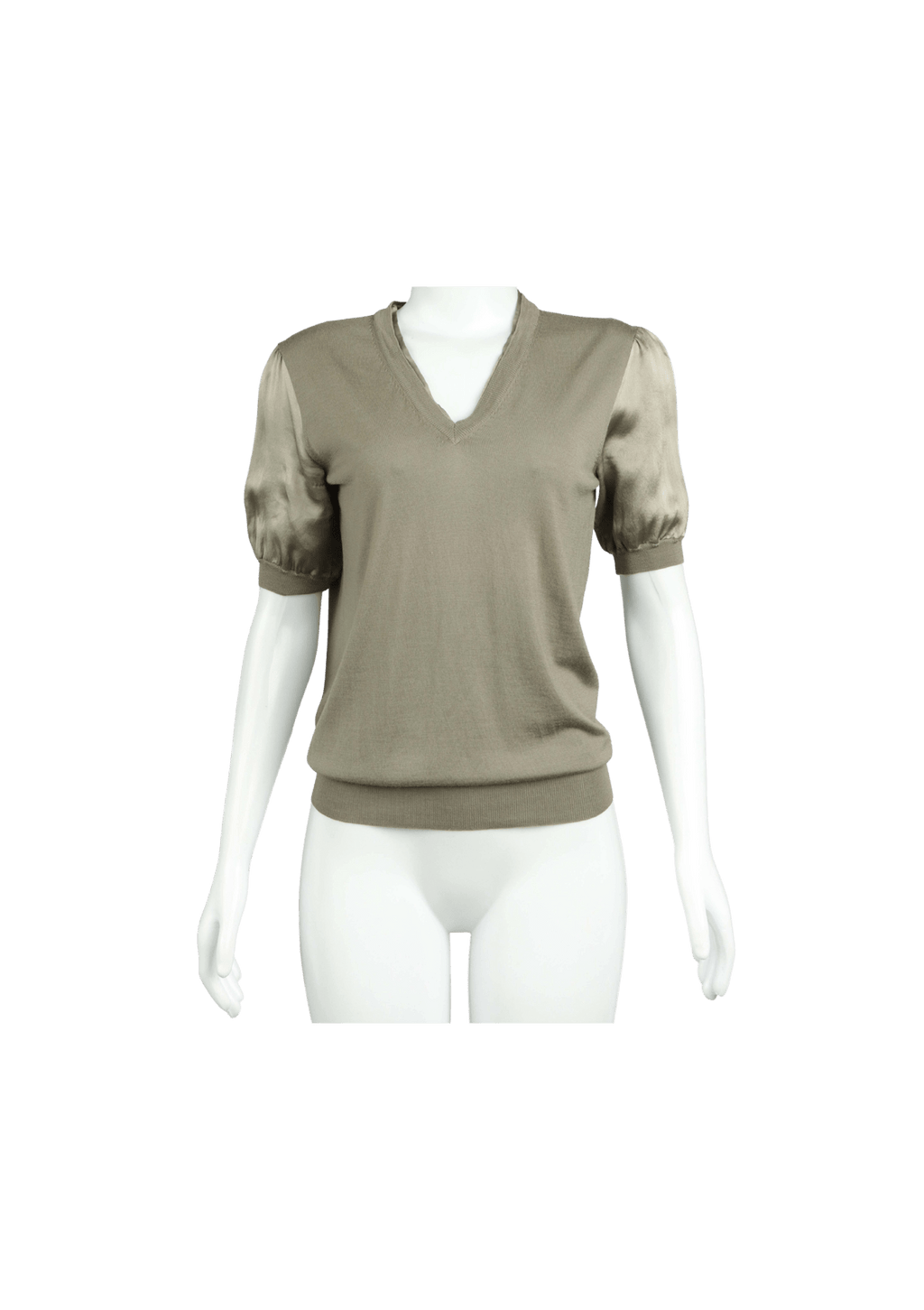 BLUSA SAINT LAURENT V-NECK SHIRT P CINZA ORIGINAL – Gringa