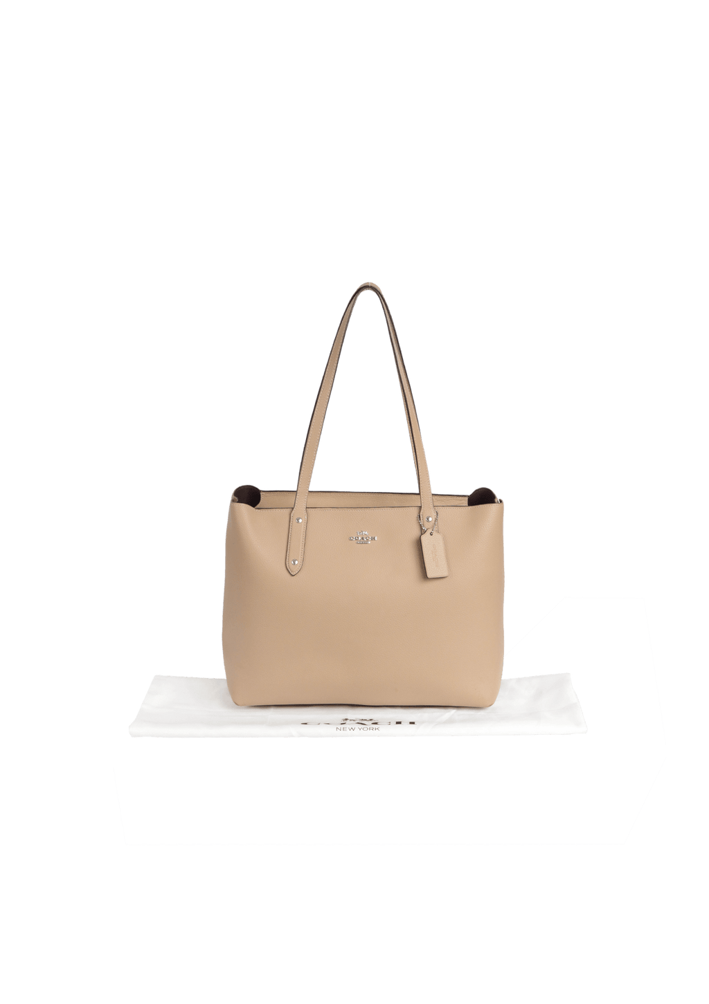 BOLSA COACH LEATHER TOTE BAG BEGE ORIGINAL – Gringa