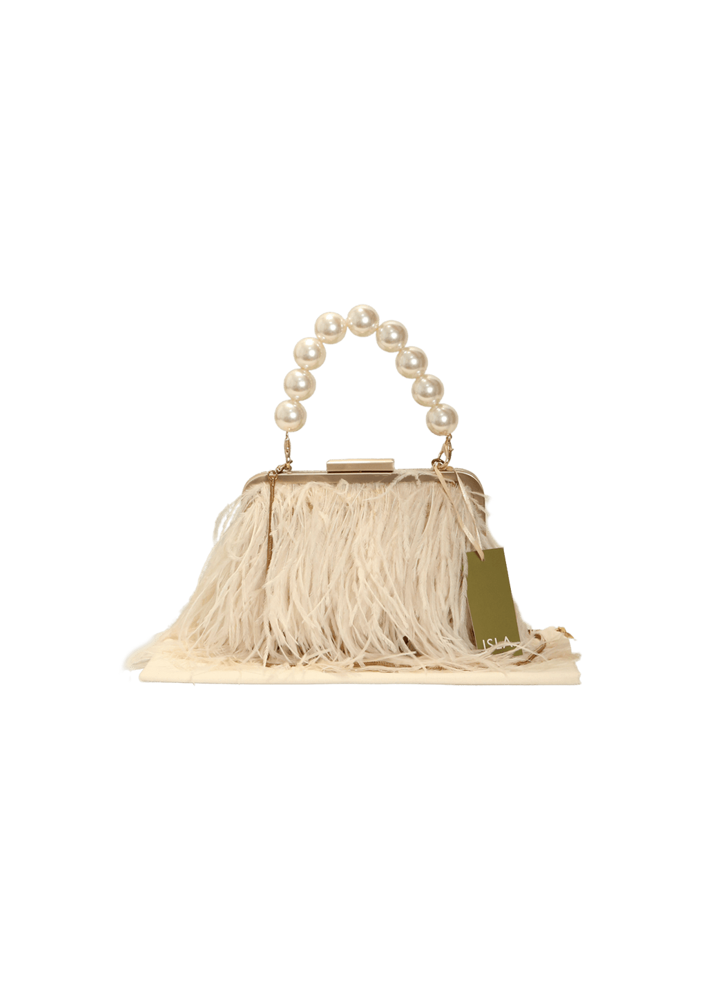 BOLSA ISLA CLUTCH EM PLUMAS OFF WHITE ORIGINAL – Gringa