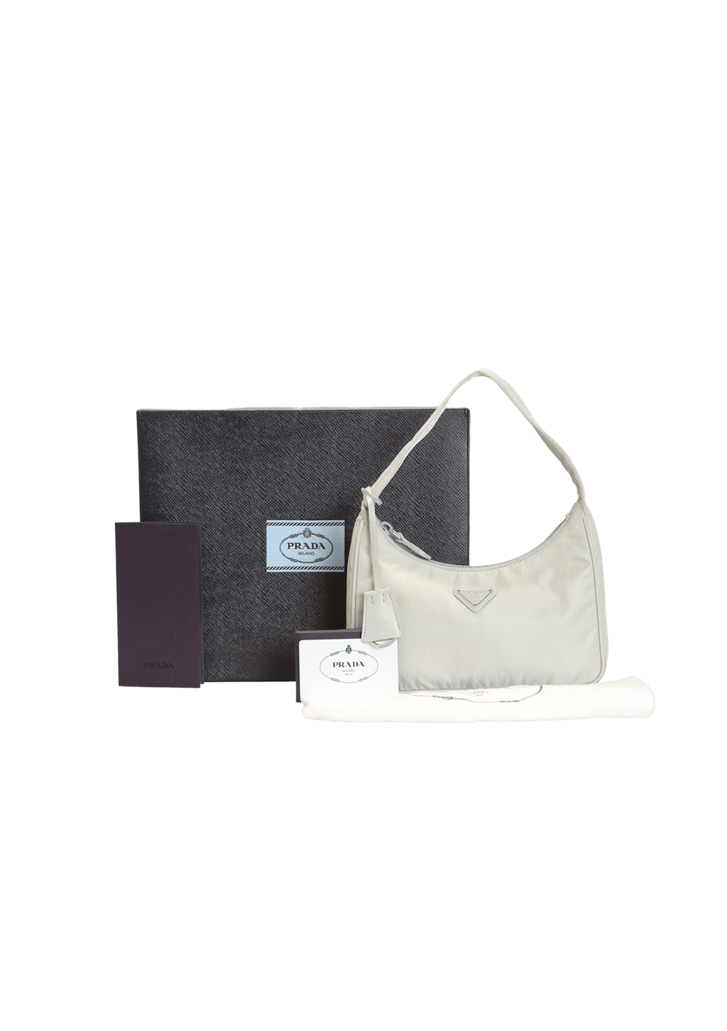 BOLSAS PRADA MINI RE-NYLON RE-EDITION 2000 CINZA ORIGINAL – Gringa