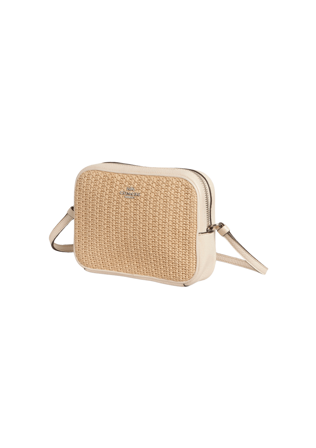 BOLSA COACH RAFFIA CROSSBODY BAG BEGE ORIGINAL – Gringa