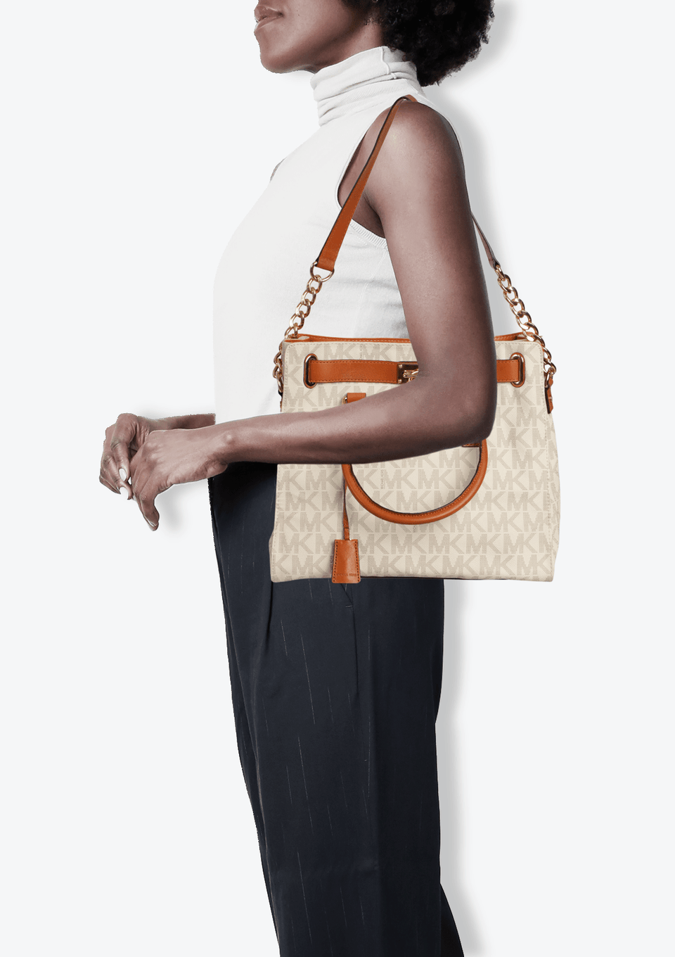 BOLSA MICHAEL KORS HAMILTON BAG BEGE ORIGINAL – Gringa