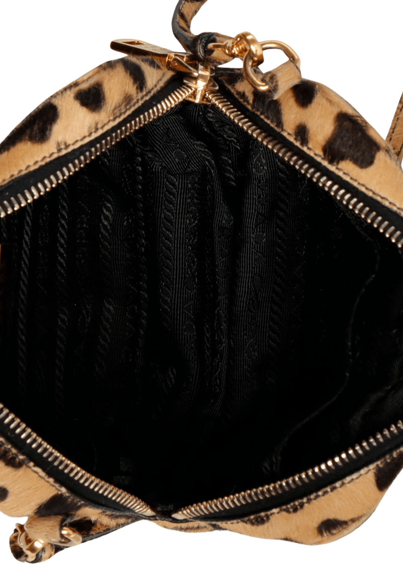 BOLSA PRADA CALF HAIR LEOPARD PRINT CAMERA BAG ANIMAL PRINT ORIGINAL ...