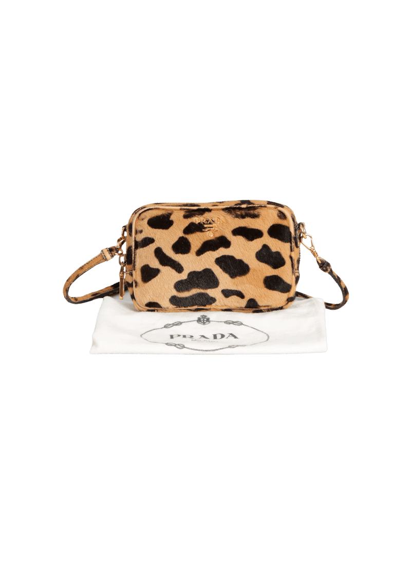 BOLSA PRADA CALF HAIR LEOPARD PRINT CAMERA BAG ANIMAL PRINT ORIGINAL ...