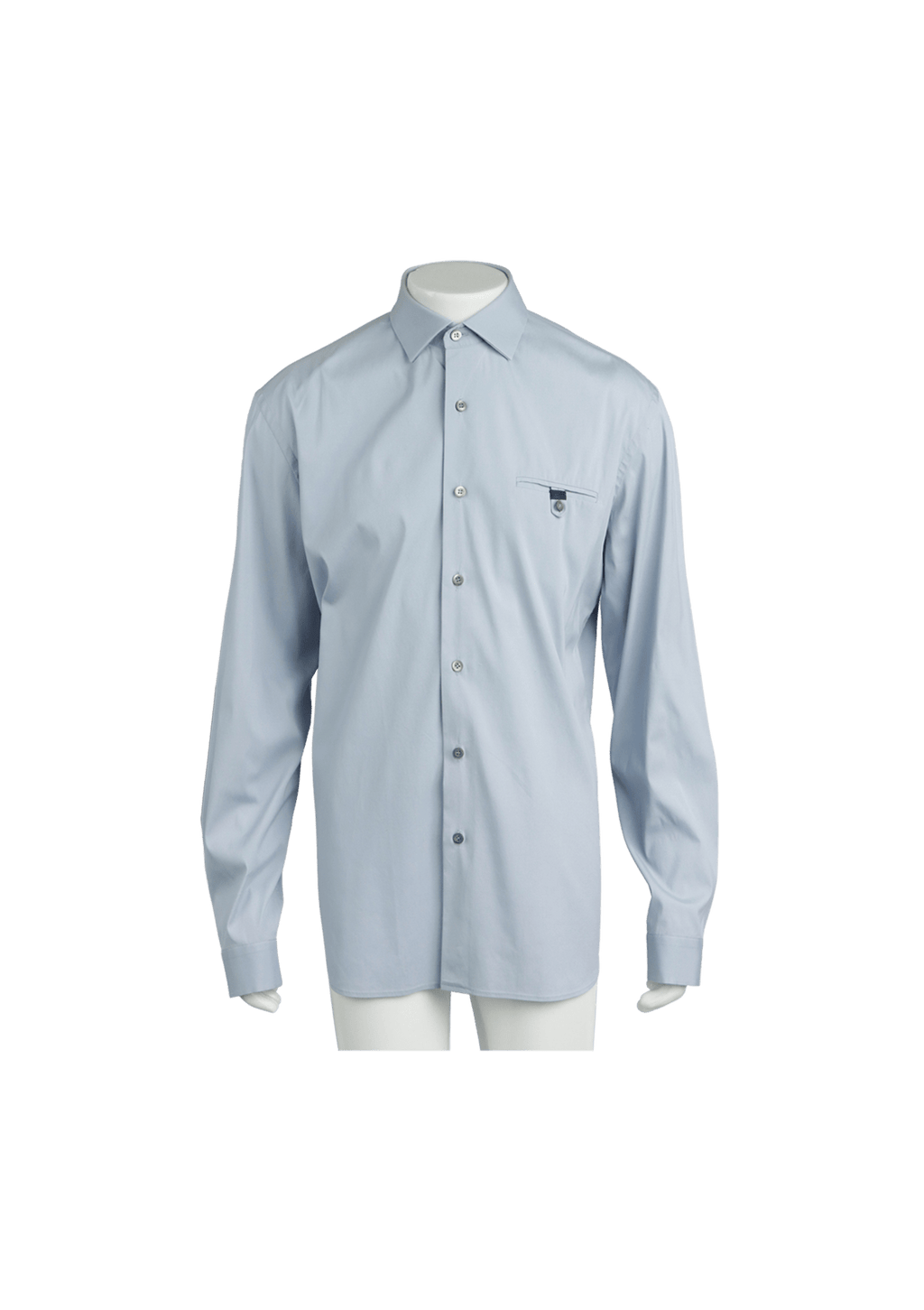CAMISA PRADA LONG SLEEVE SHIRT M AZUL ORIGINAL – Gringa