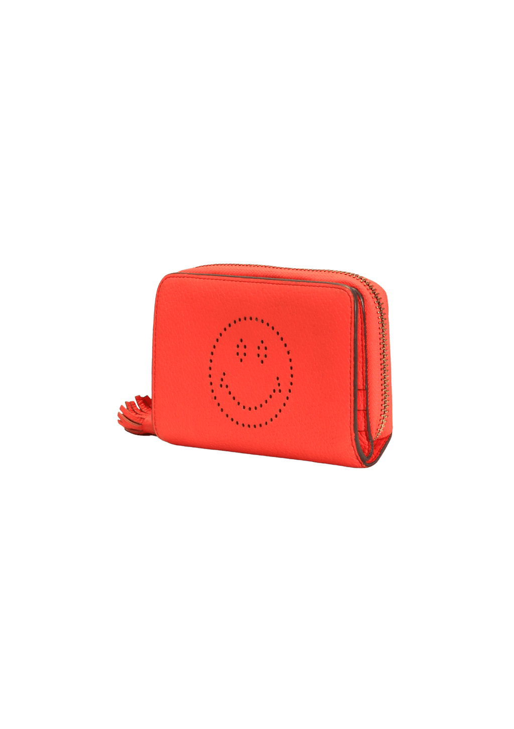 CARTEIRA ANYA HINDMARCH SMILEY WALLET LARANJA ORIGINAL – Gringa