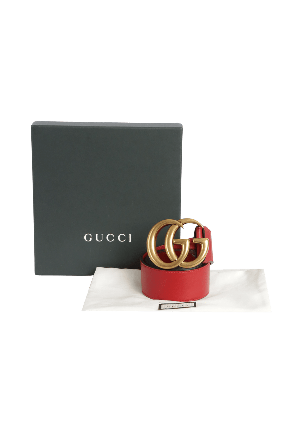 CINTO GUCCI BLIND FOR LOVE DOUBLE G LOGO BELT VERMELHO ORIGINAL – Gringa