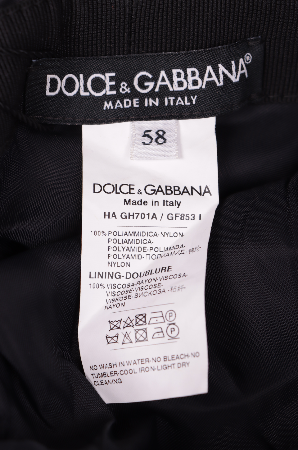CHAPÉU DOLCE & GABBANA LOGO BUCKET HAT PRETO G ORIGINAL – Gringa