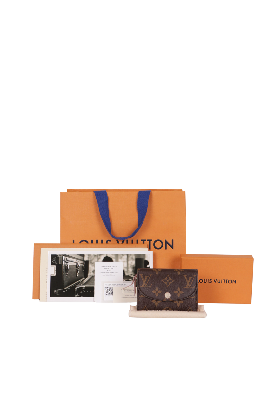 CARTEIRA LOUIS VUITTON MONOGRAM ROSALIE COIN PURSE MARROM P ORIGINAL ...