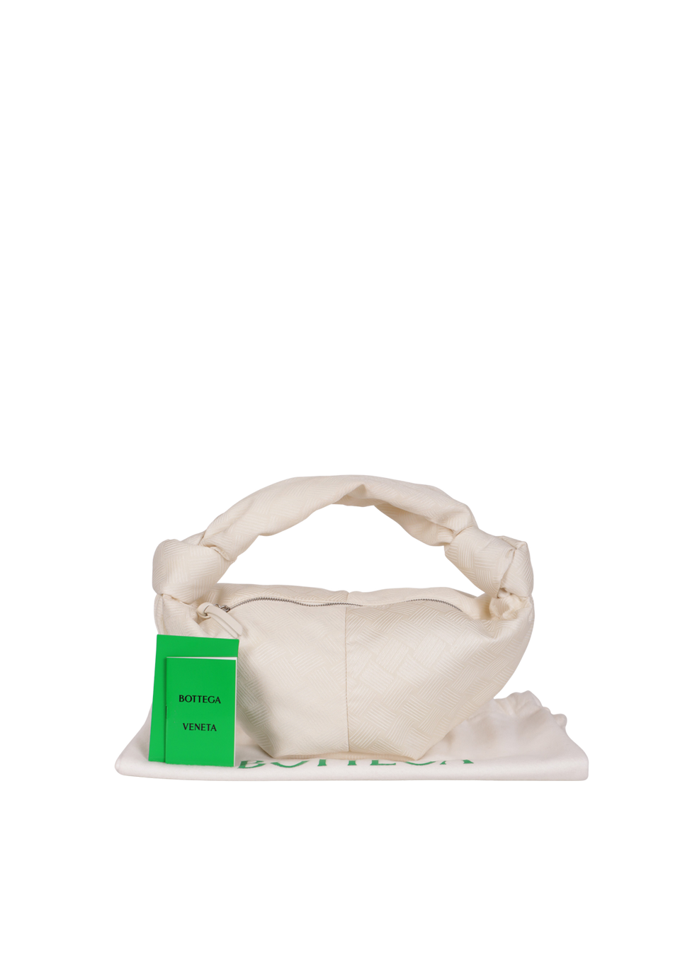 BOLSA BOTTEGA VENETA SILK DOUBLE KNOT BAG BRANCO ORIGINAL – Gringa