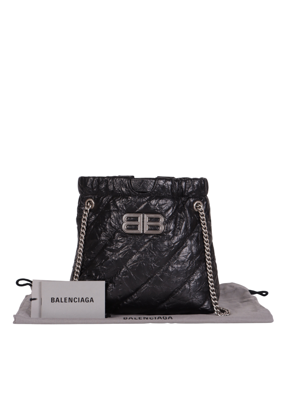 BOLSA BALENCIAGA CRUSH BAG XS PRETO ORIGINAL – Gringa