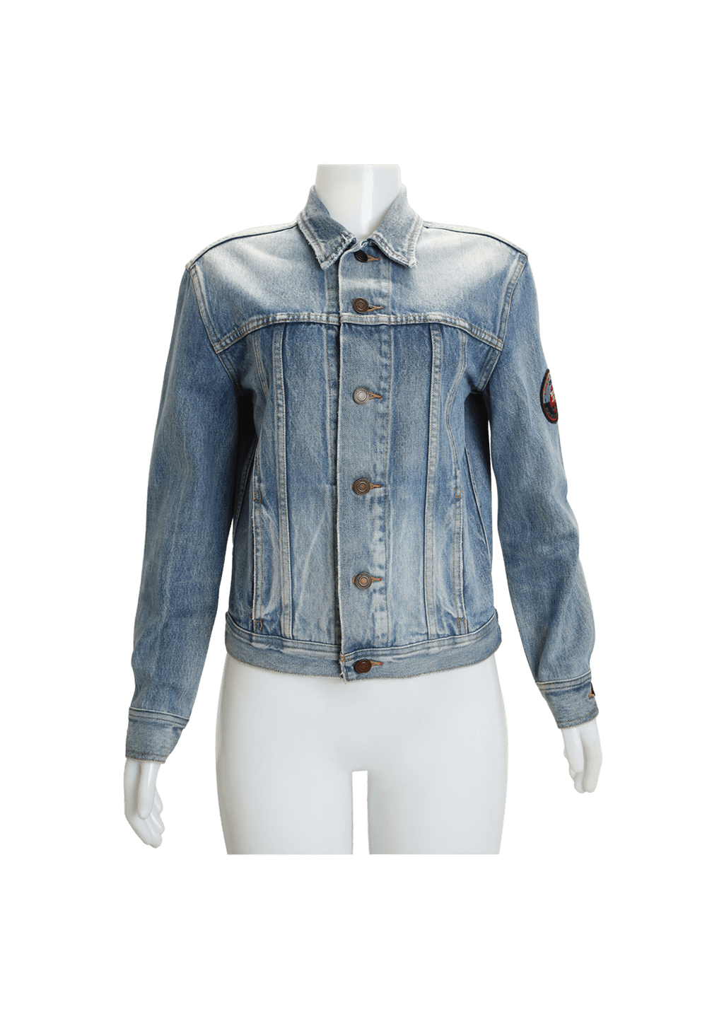 JAQUETA SAINT LAURENT LOVE ME FOREVER JACKET PP AZUL ORIGINAL – Gringa