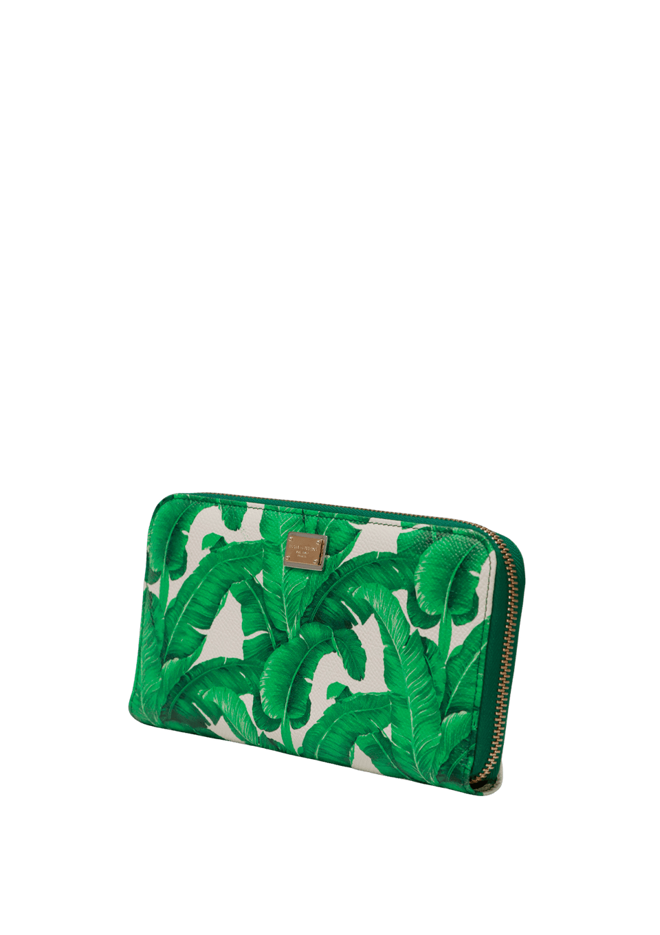 CARTEIRA DOLCE & GABBANA BANANA LEAF PRINT ZIP WALLET BICOLOR G ...