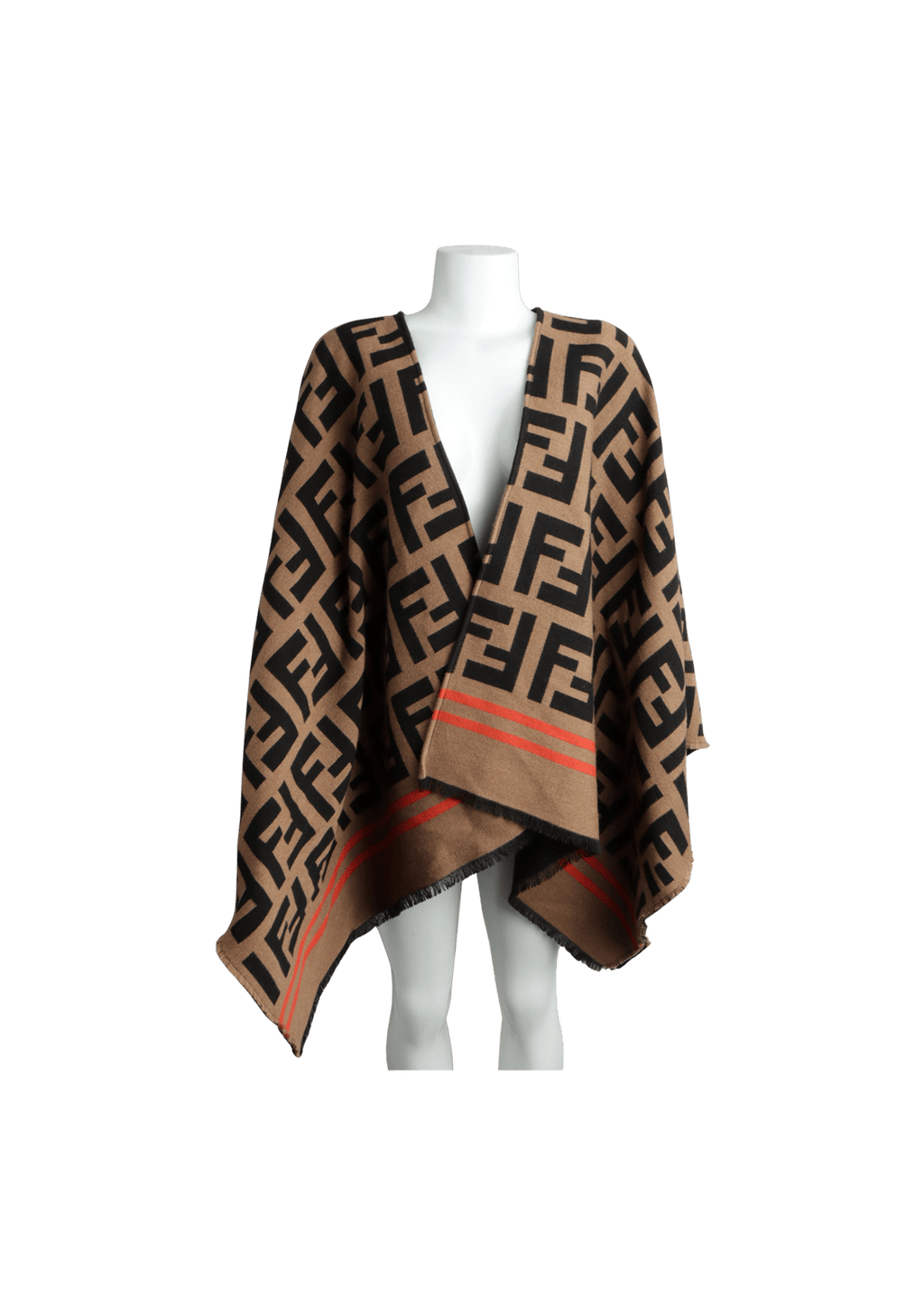PONCHO FENDI FF LOGO MULTICOLOR PONCHO ESTAMPADO ORIGINAL – Gringa