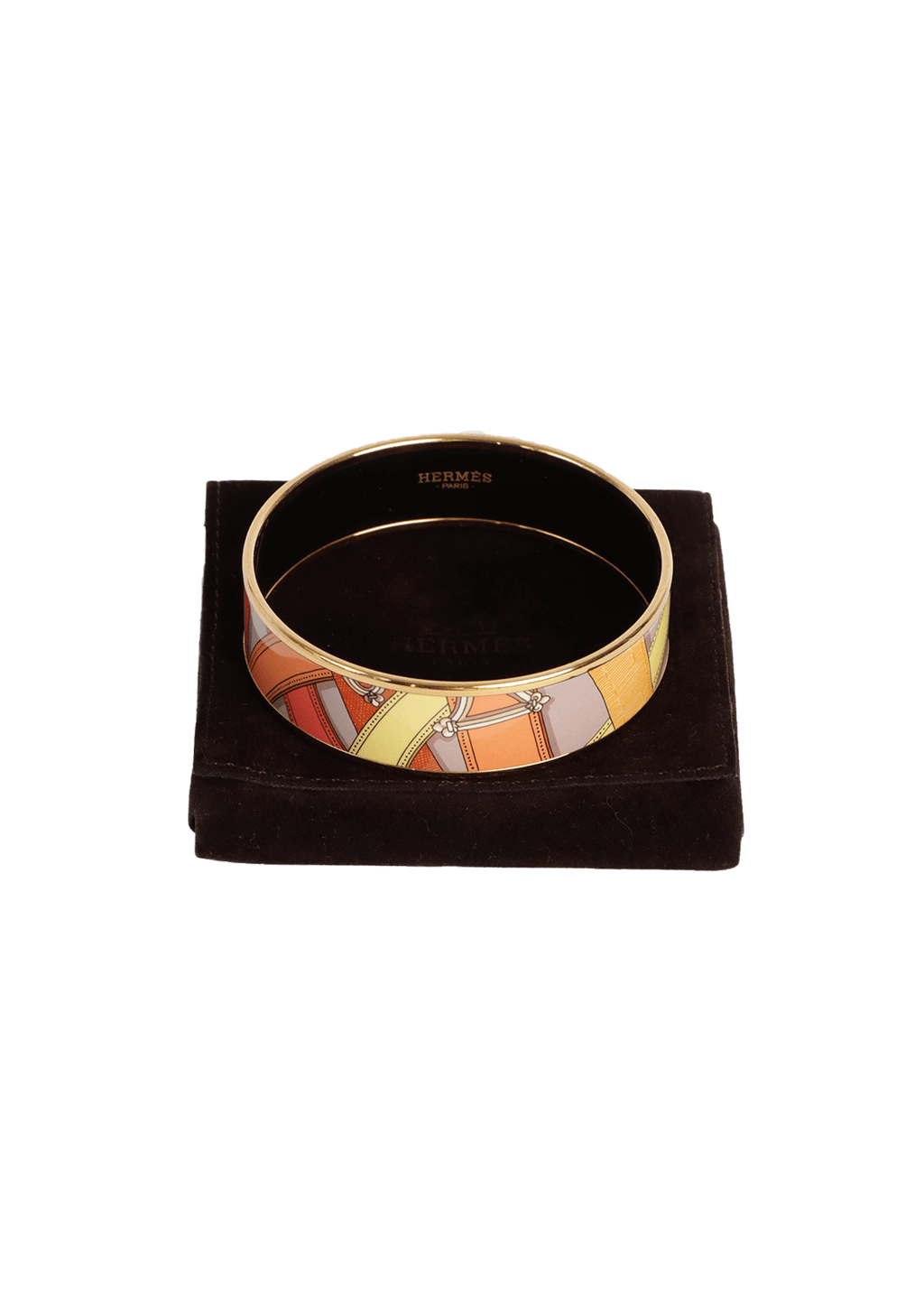 PULSEIRA HERMÈS ENAMEL BANGLE BRACELET LARANJA ORIGINAL – Gringa