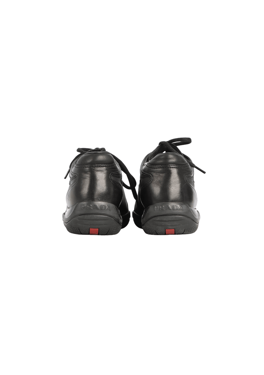 SAPATOS PRADA LEATHER SNEAKERS PRETO 34 ORIGINAL – Gringa