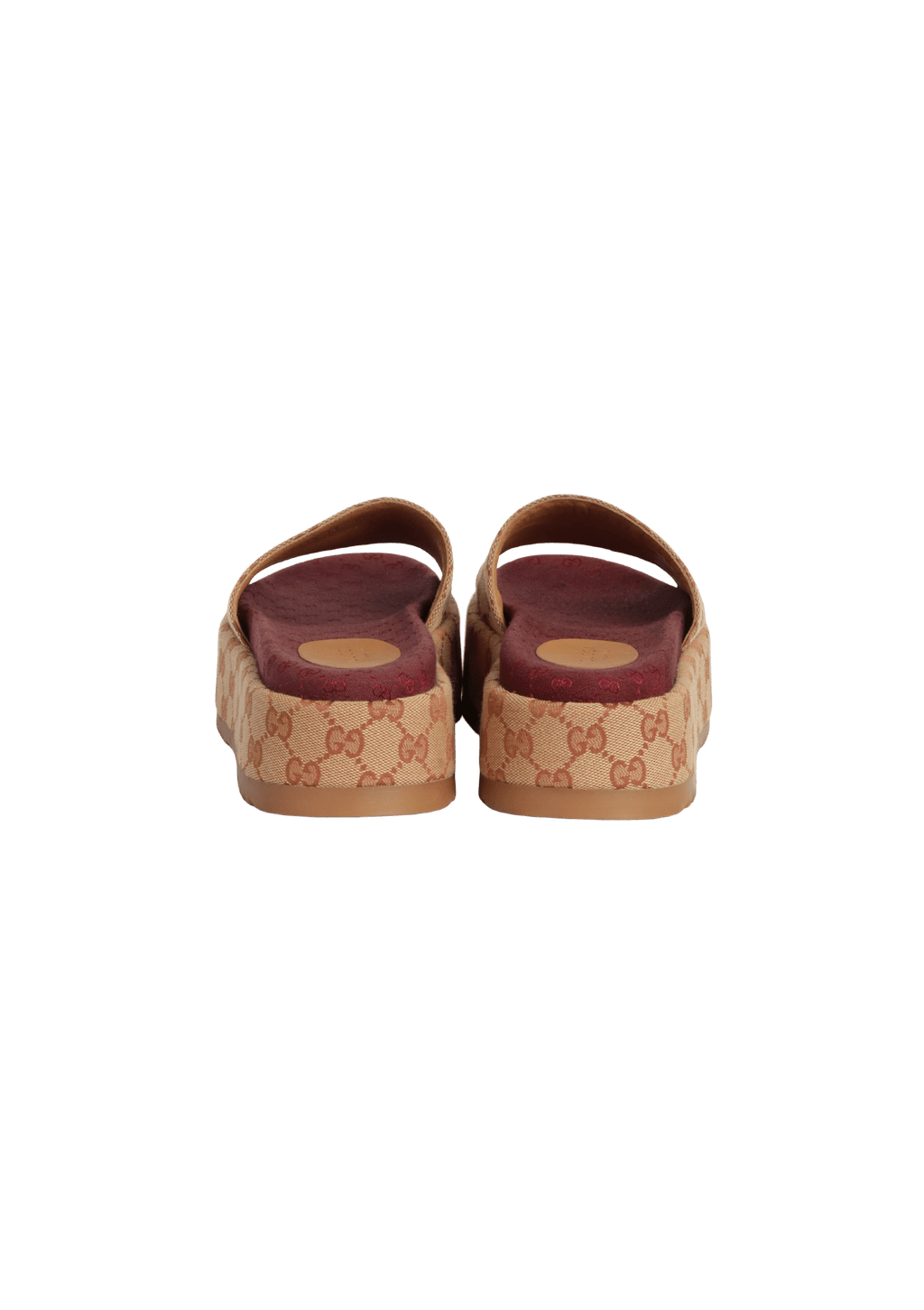 SLIDE GUCCI ANGELINA PLATFORM SLIDES BEGE 36 ORIGINAL – Gringa