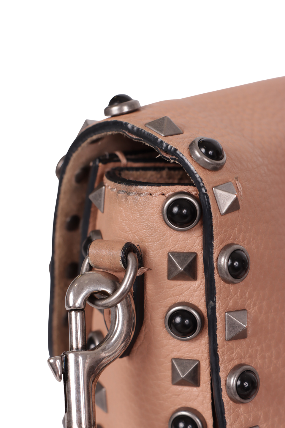 BOLSA VALENTINO GUITTAR ROCKSTUD ROLLING BAG BEGE ORIGINAL – Gringa