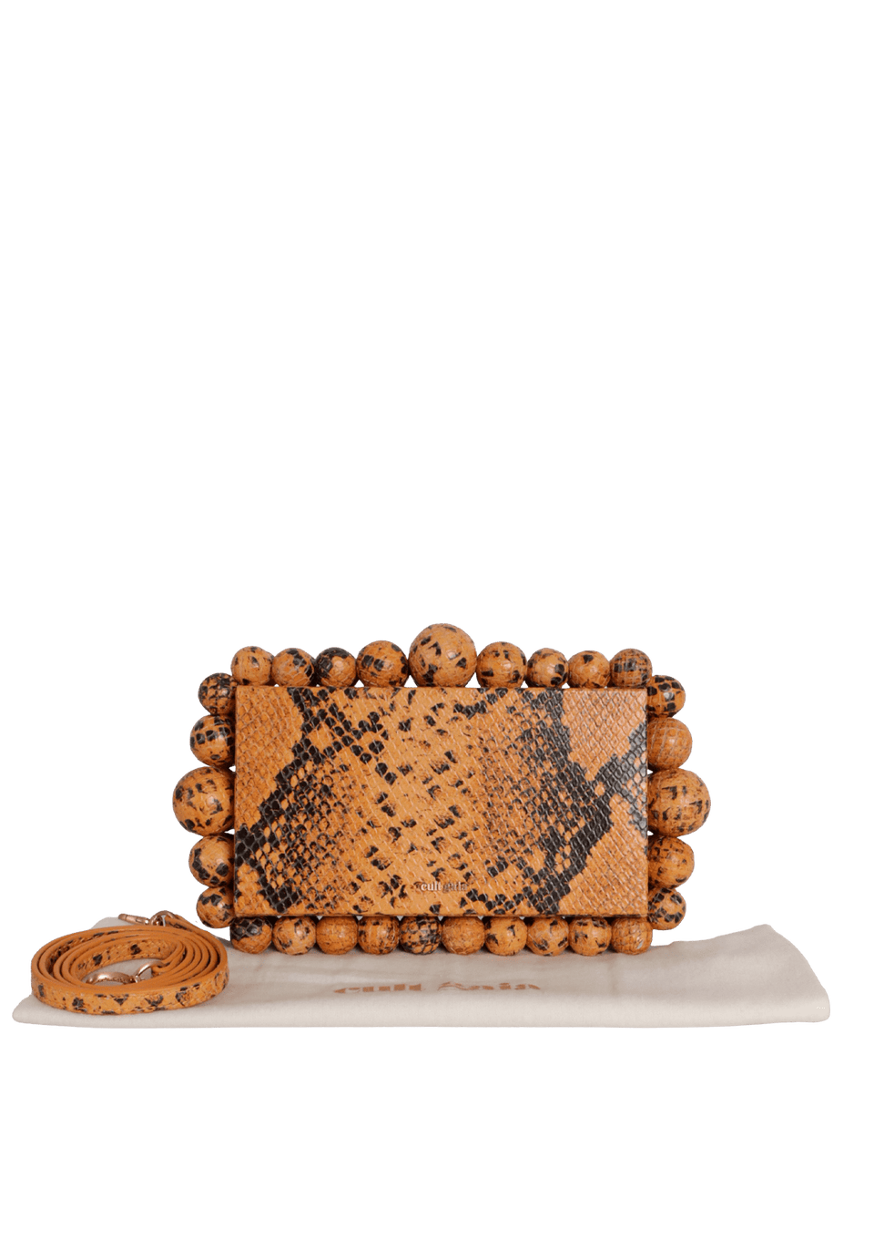 BOLSA CULT GAIA GAIA PYTHON CLUTCH LARANJA ORIGINAL – Gringa