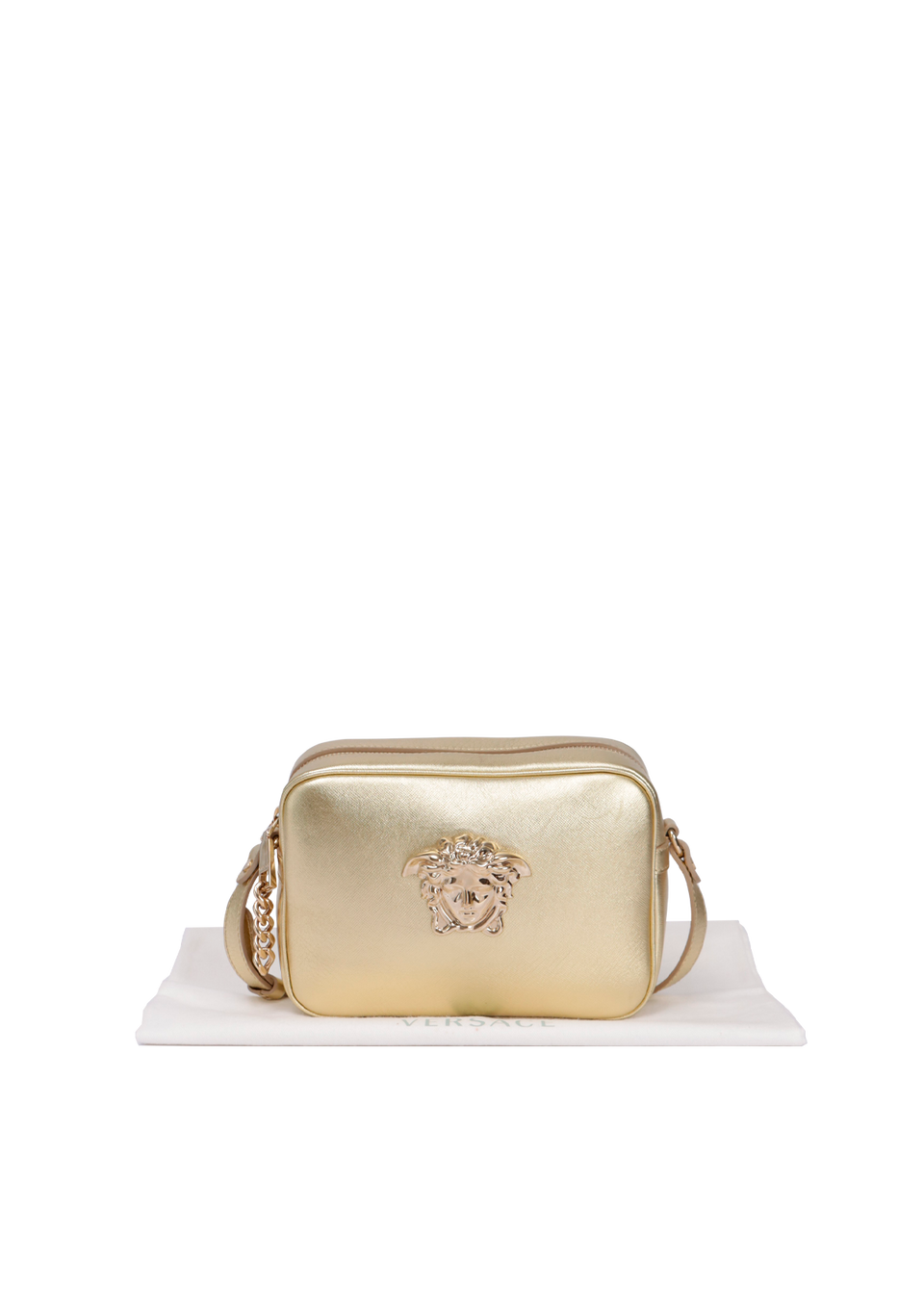 BOLSA VERSACE MEDUSA CAMERA BAG METALIZADO ORIGINAL – Gringa