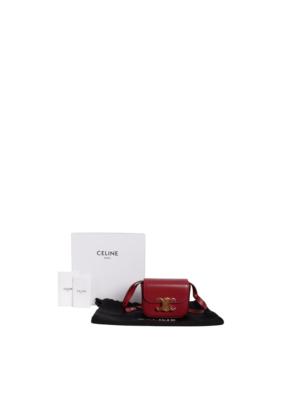 BOLSA CELINE MINI TRIOMPHE BAG BORDÔ ORIGINAL – Gringa