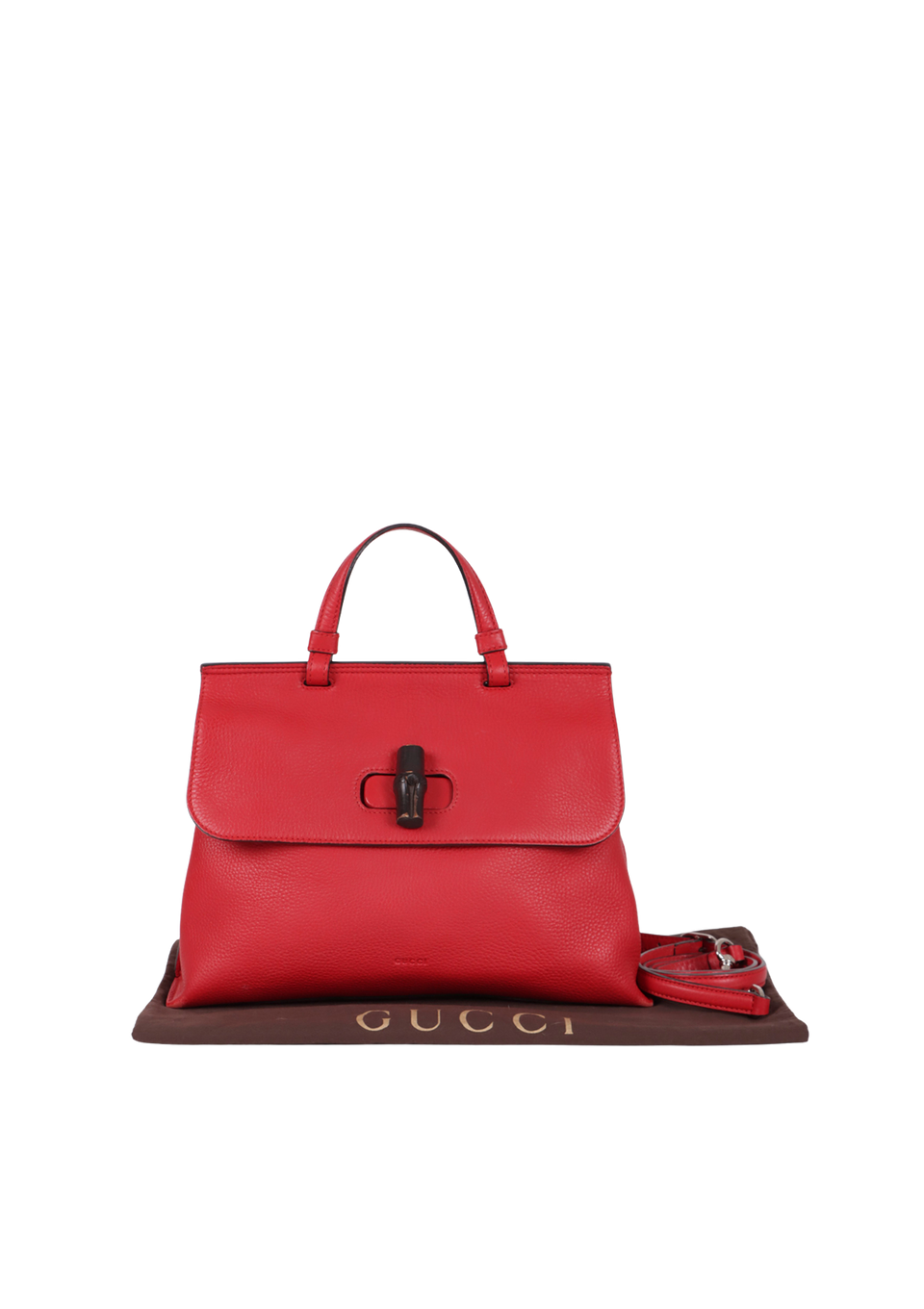 BOLSA GUCCI BAMBOO DAILY BAG VERMELHO ORIGINAL – Gringa