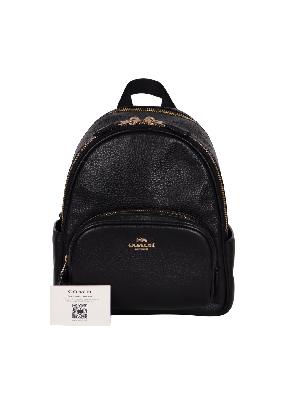 BOLSA COACH LEATHER BACKPACK PRETO ORIGINAL – Gringa