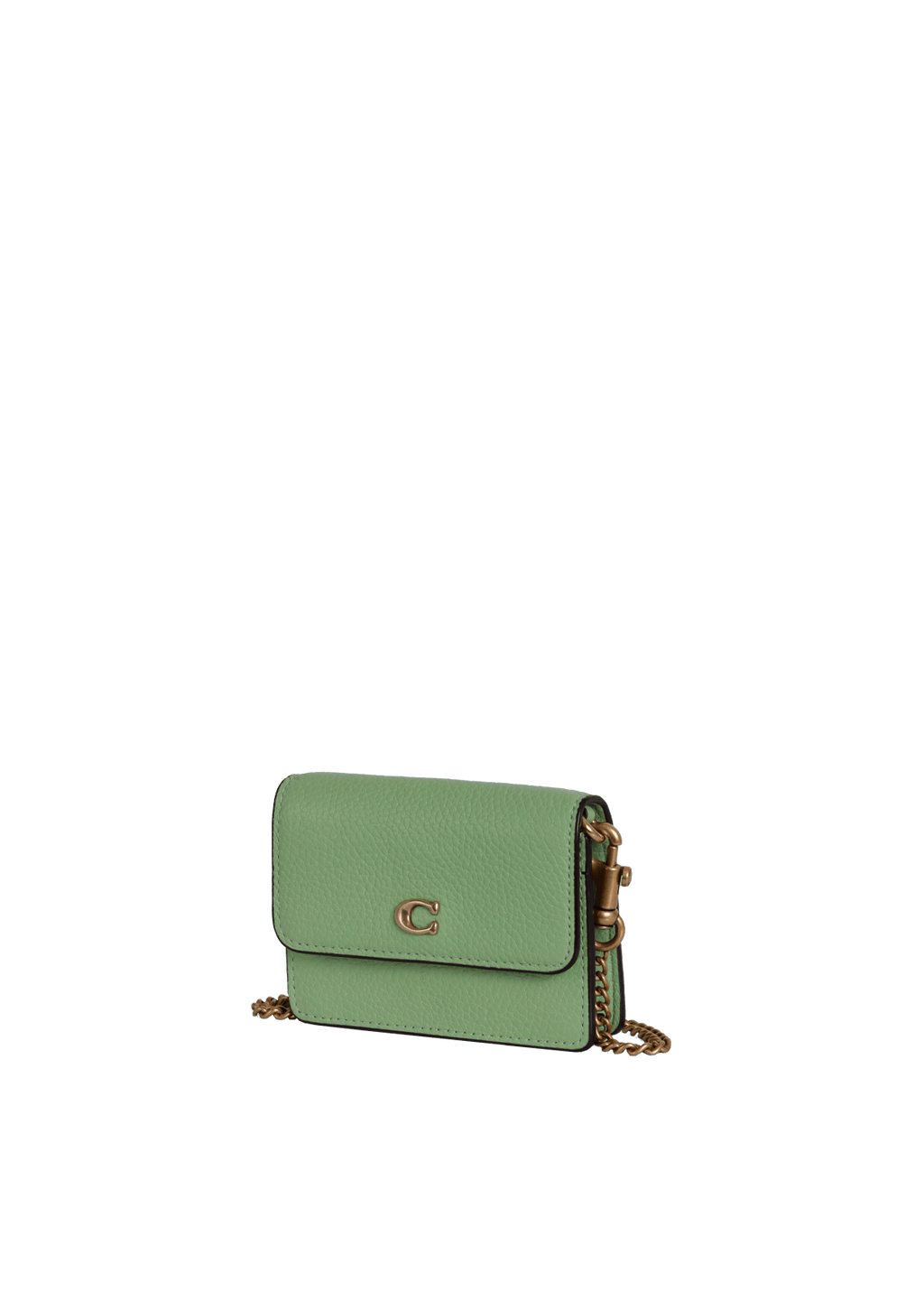 BOLSA COACH HALF CLAP CARD HOLDER ON CHAIN VERDE ORIGINAL – Gringa