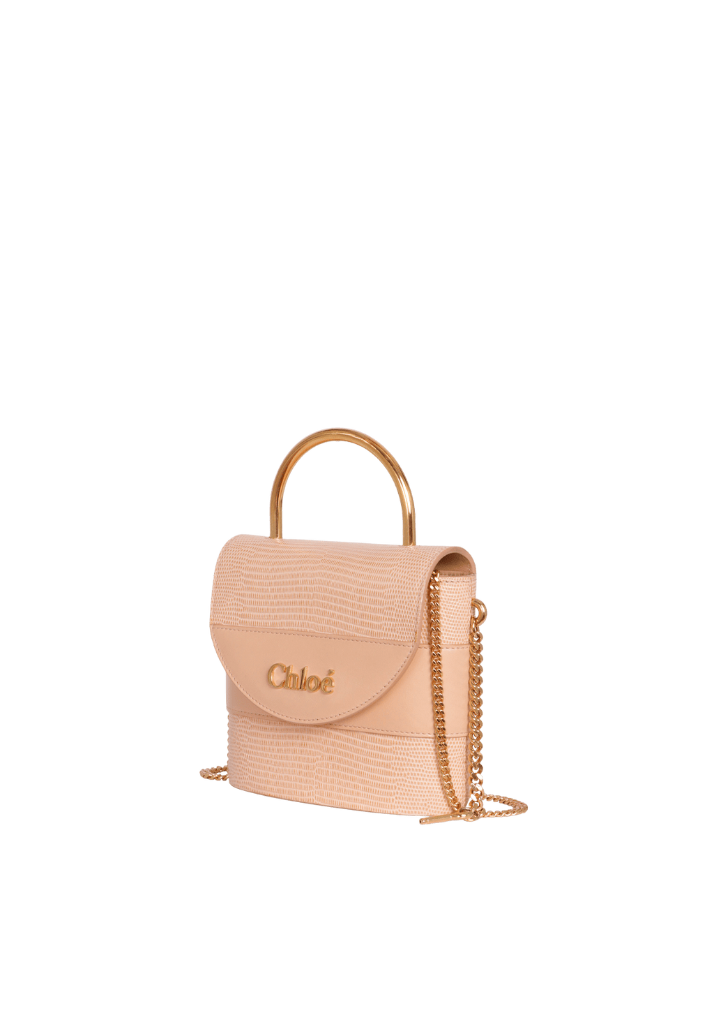 BOLSA CHLOÉ SMALL ABY LOCK LIZARD BAG BEGE ORIGINAL – Gringa