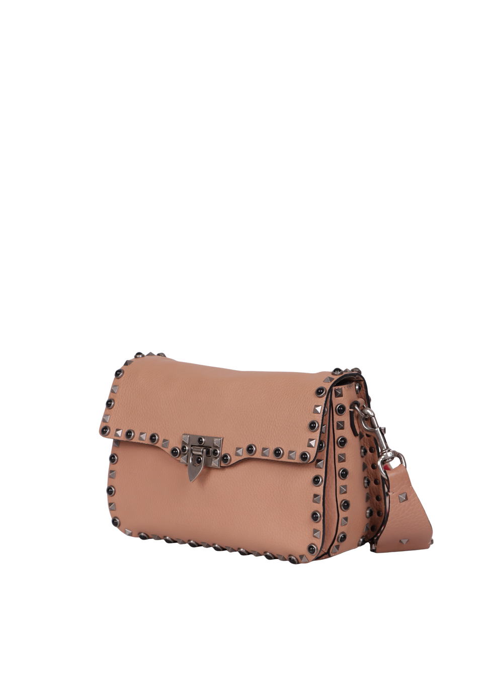 BOLSA VALENTINO GUITTAR ROCKSTUD ROLLING BAG BEGE ORIGINAL – Gringa
