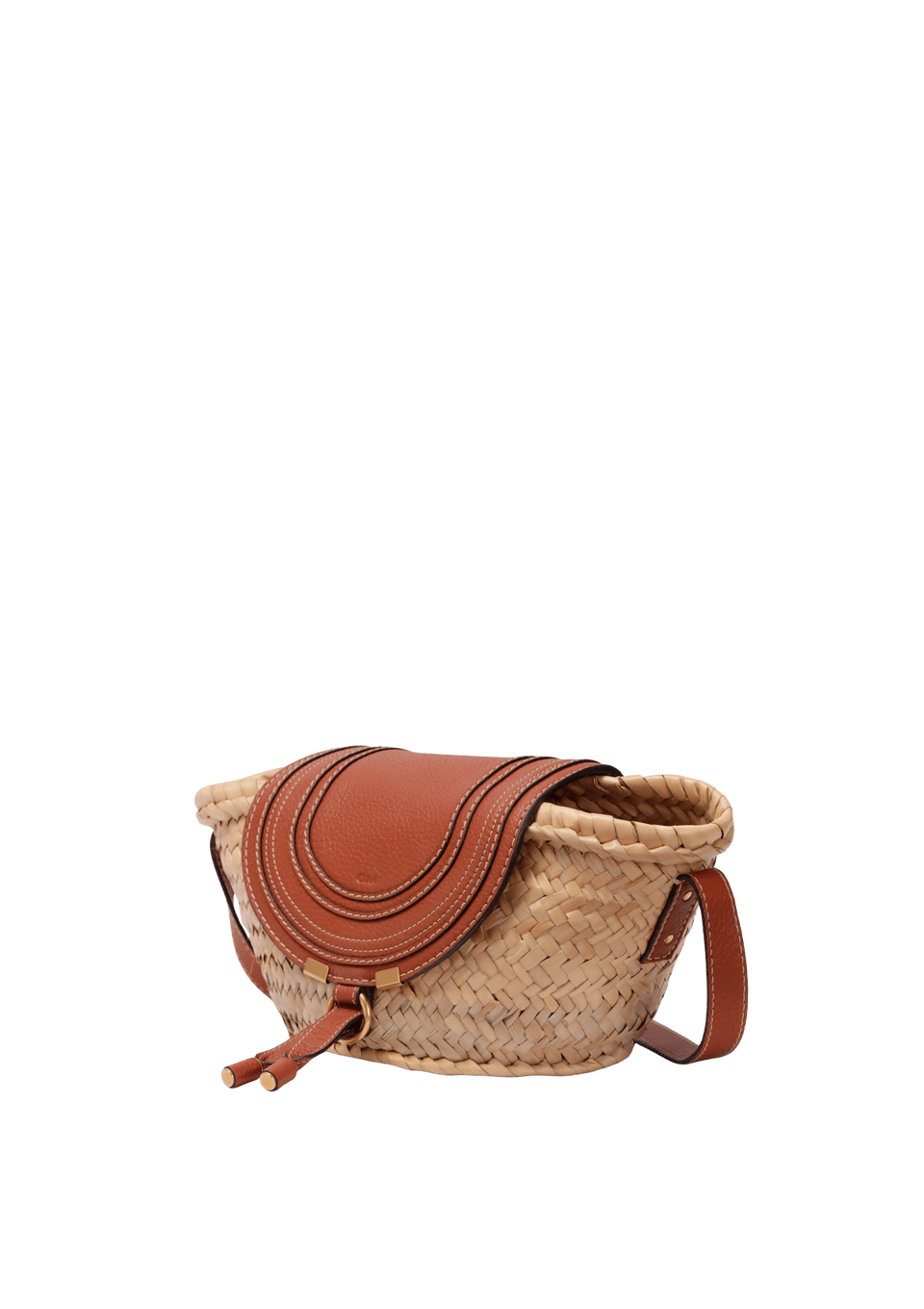 BOLSA CHLOé SMALL MARCIE BASKET BAG MARROM ORIGINAL – Gringa