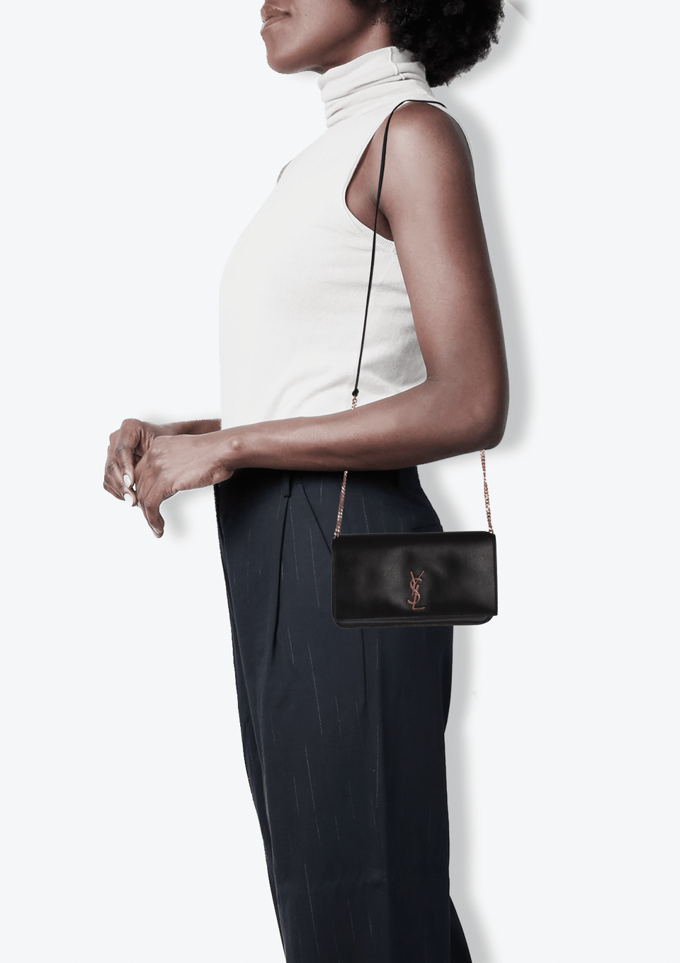 BOLSA SAINT LAURENT CASSANDRE PHONE HOLDER PRETO ORIGINAL – Gringa