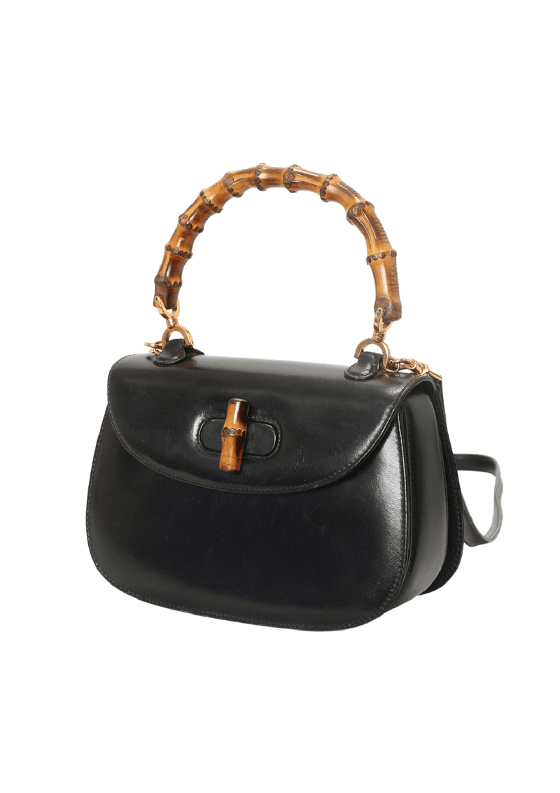 BOLSA GUCCI VINTAGE BAMBOO BAG PRETO ORIGINAL – Gringa