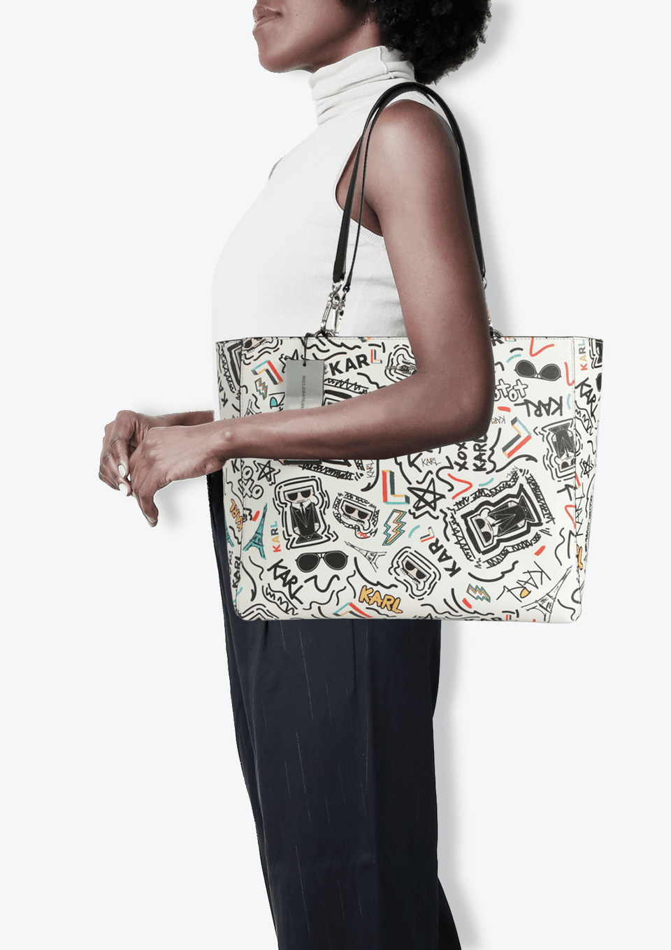 BOLSA KARL LAGERFELD ADELE TOTE BAG BRANCO ORIGINAL – Gringa