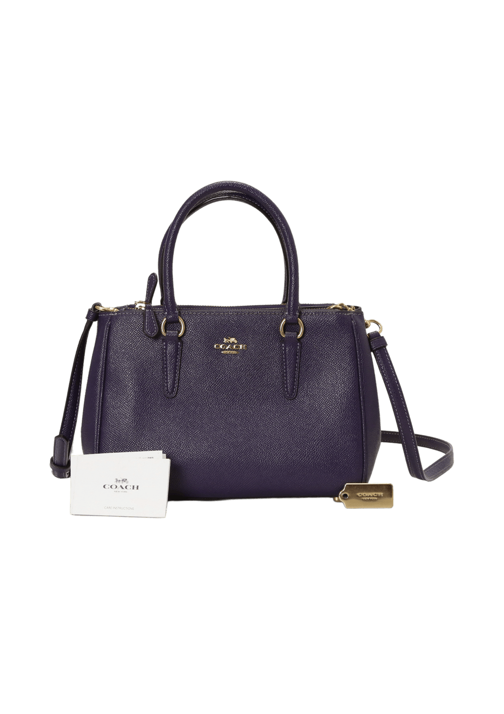 Bolsa Coach Leather Handle Bag Azul Original – Gringa
