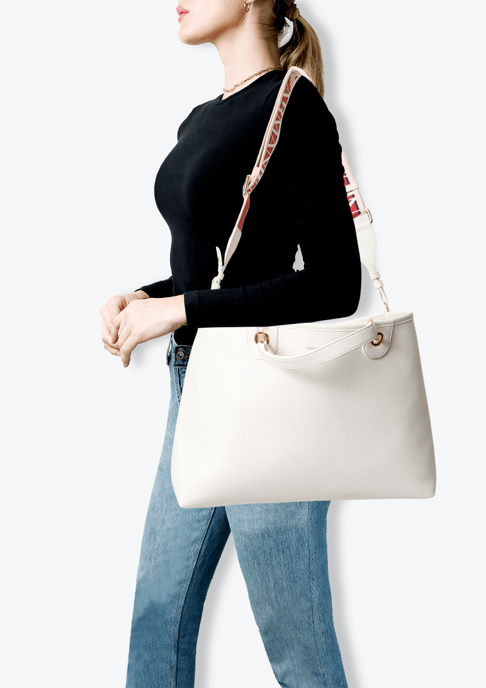 Bolsa Emporio Armani Medium Myea Shopper Bag Branca Original – Gringa