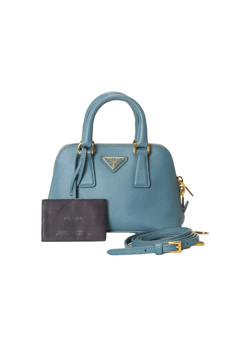Bolsa Prada Mini Promenade Bag Azul Original – Gringa