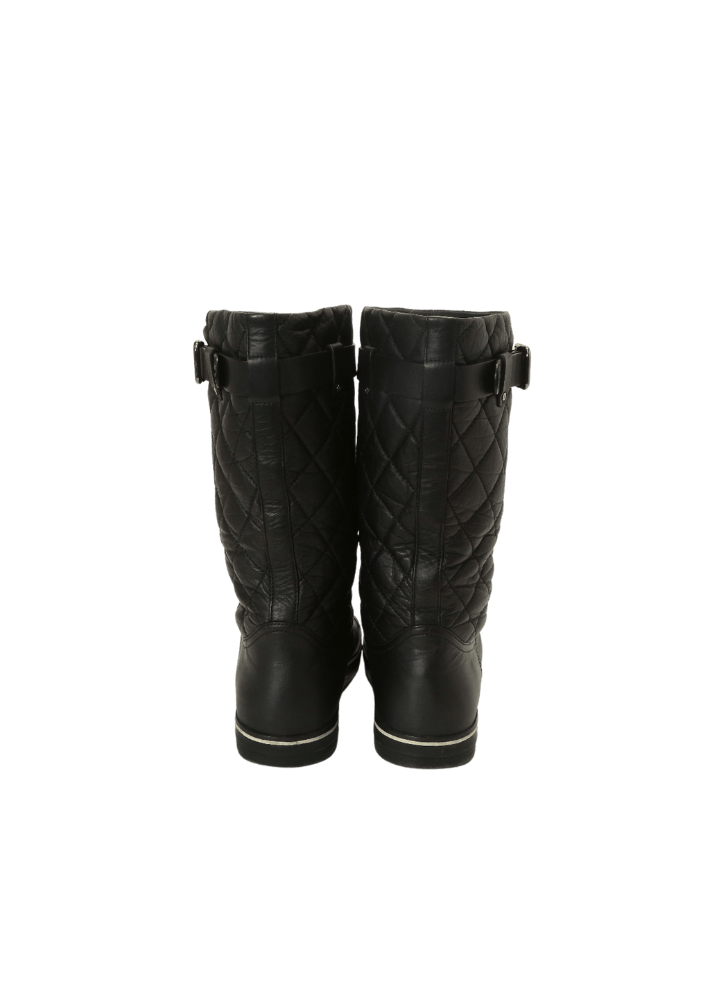 Botas Chanel Matelasse Leather Boots 38 Preto Original – Gringa