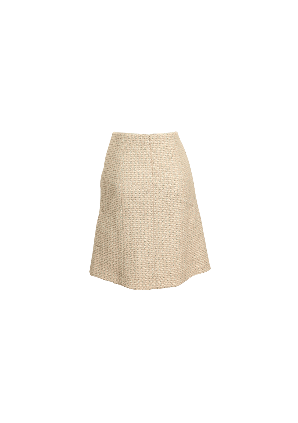 SAIA CHANEL WOOL CC SKIRT 38 BEGE ORIGINAL – Gringa