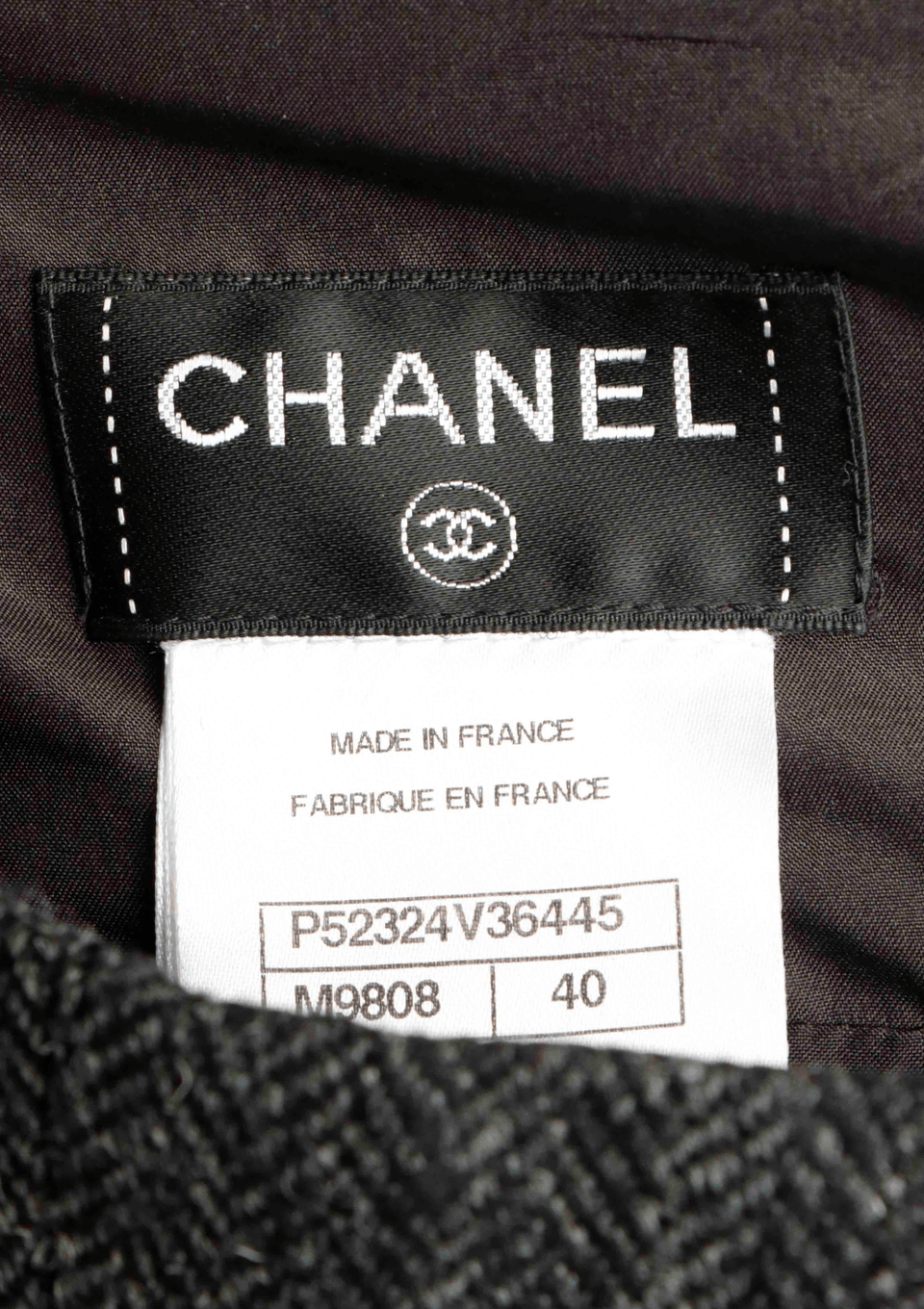SAIA CHANEL WOOL SKIRT 40 PRETO ORIGINAL – Gringa