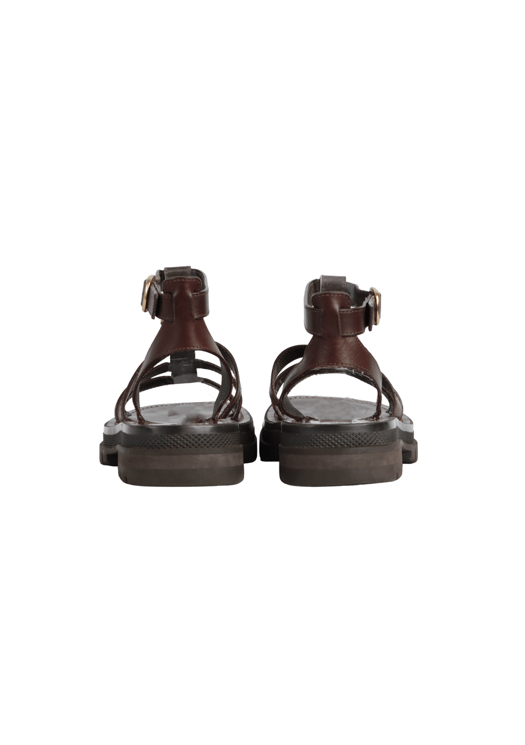 SANDÁLIA CELINE CLEA TRIOMPHE GLADIATOR SANDALS 37 MARROM ORIGINAL – Gringa