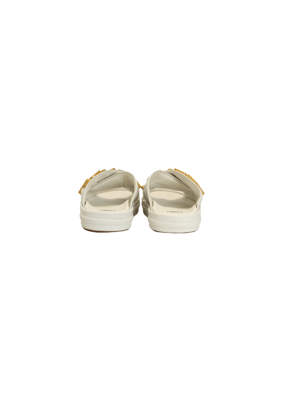 SANDÁLIA FENDI FENDIGRAPHY SLIDES 36 BRANCO ORIGINAL – Gringa