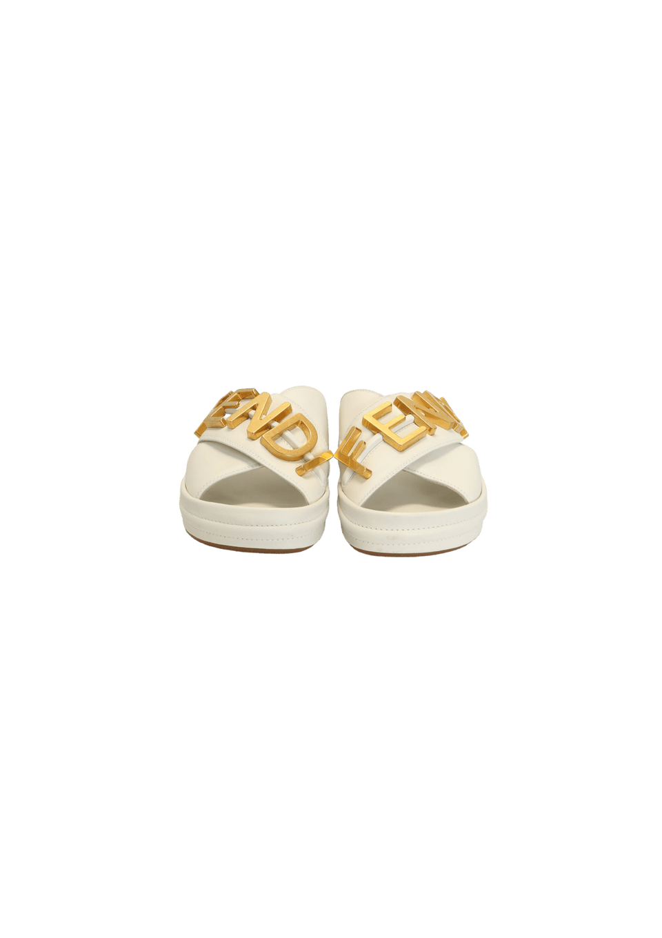 SANDÁLIA FENDI FENDIGRAPHY SLIDES 36 BRANCO ORIGINAL – Gringa