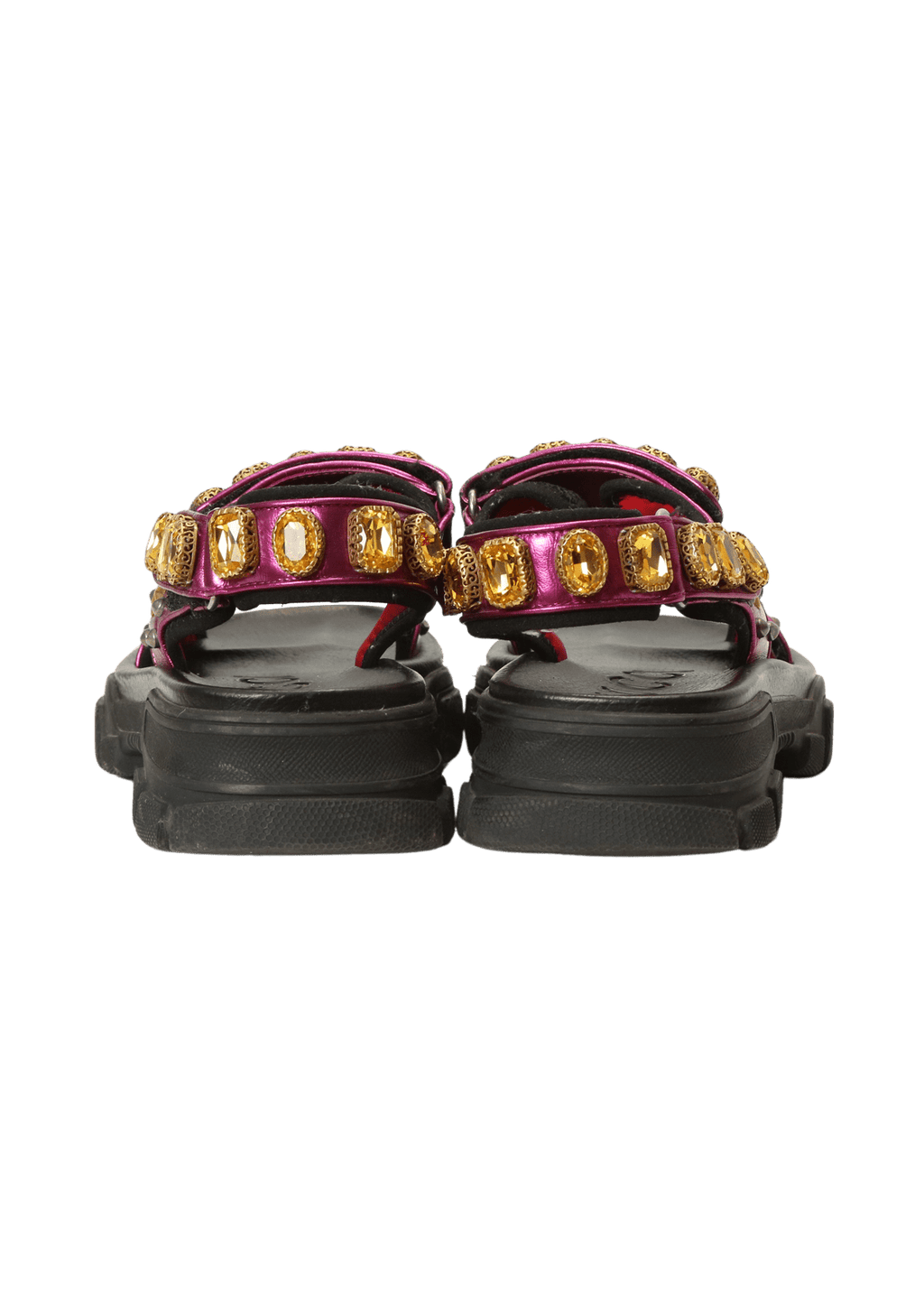 Sandália Gucci Crystal Aguru Sandals 37 Rosa Original – Gringa